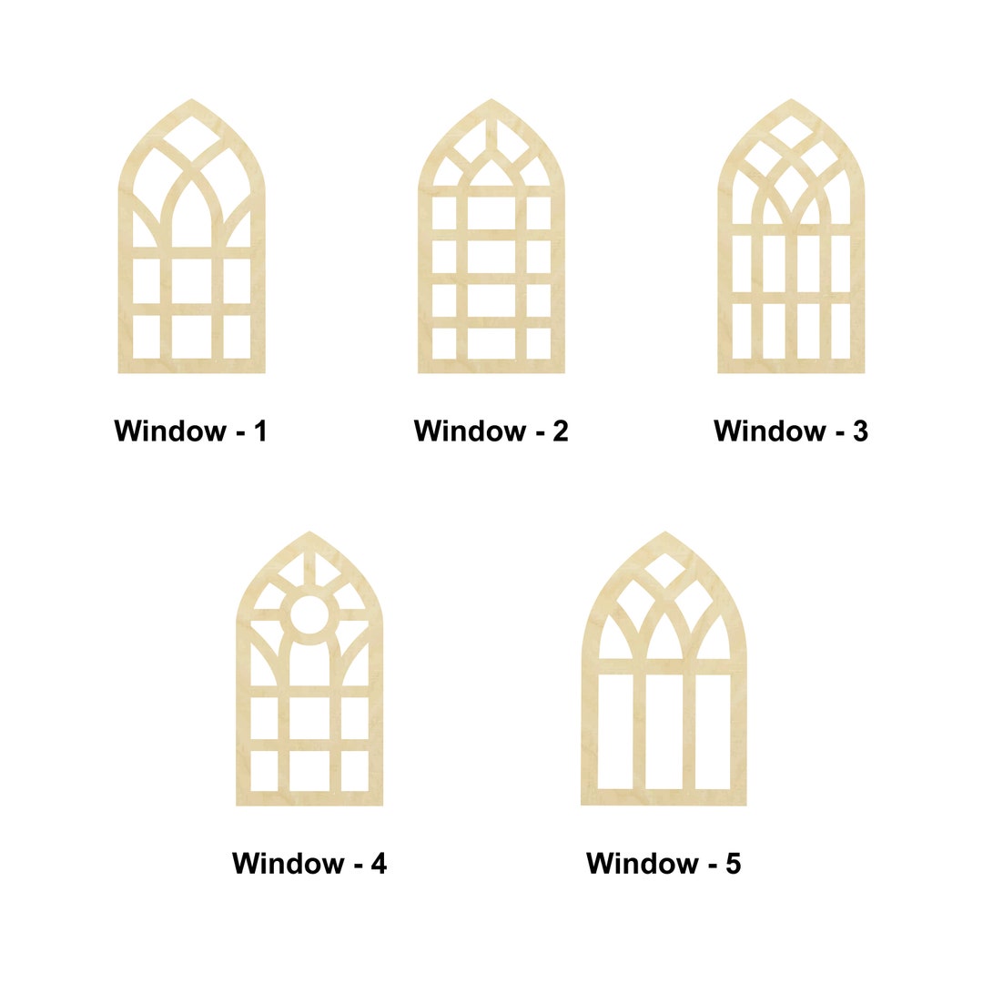 Window Frame Shape-multiple Sizes-laser Cut Unfinished Wood Cutout ...