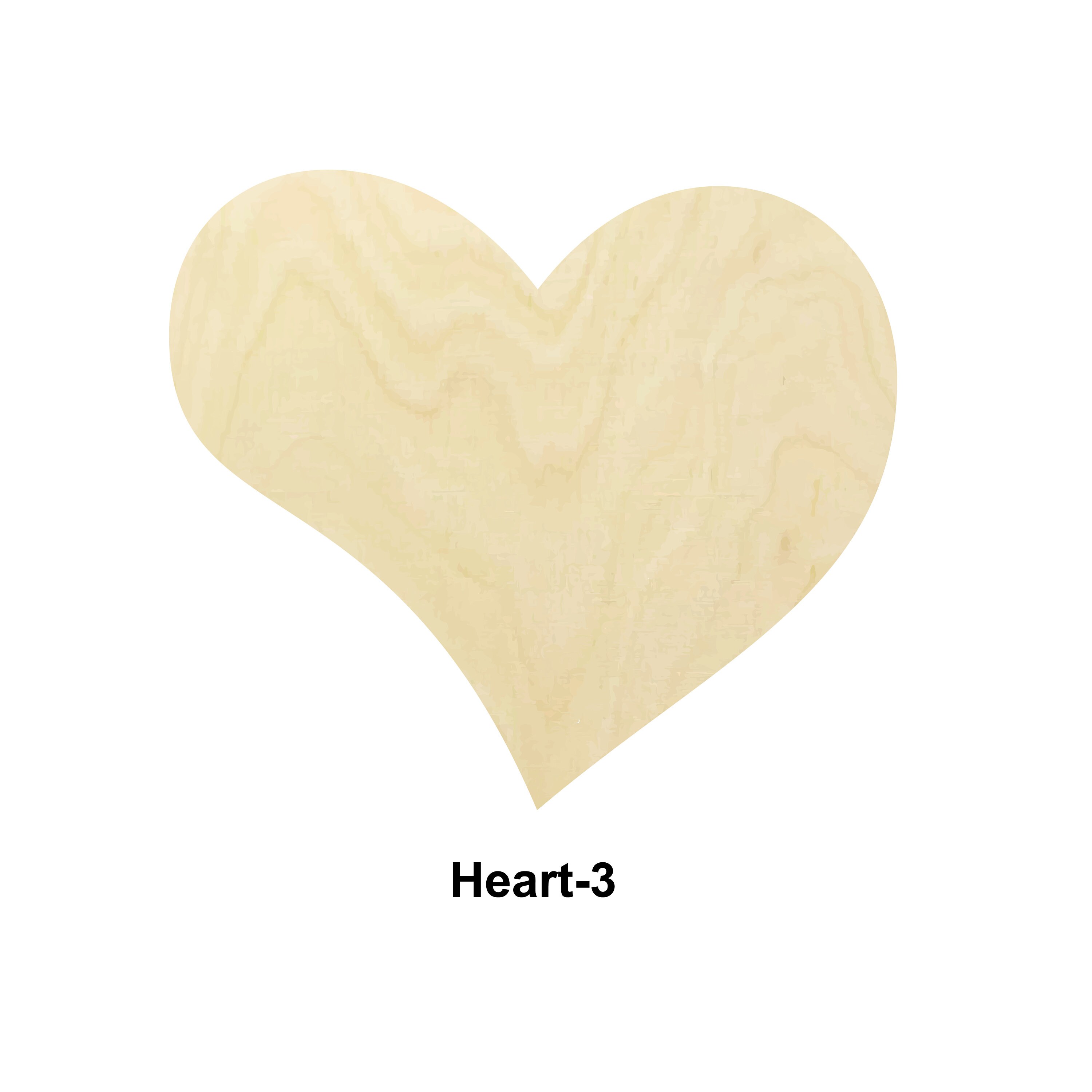 Heart Shape - Multiple Sizes - Laser Cut Unfinished Wood Cutout Shapes ...