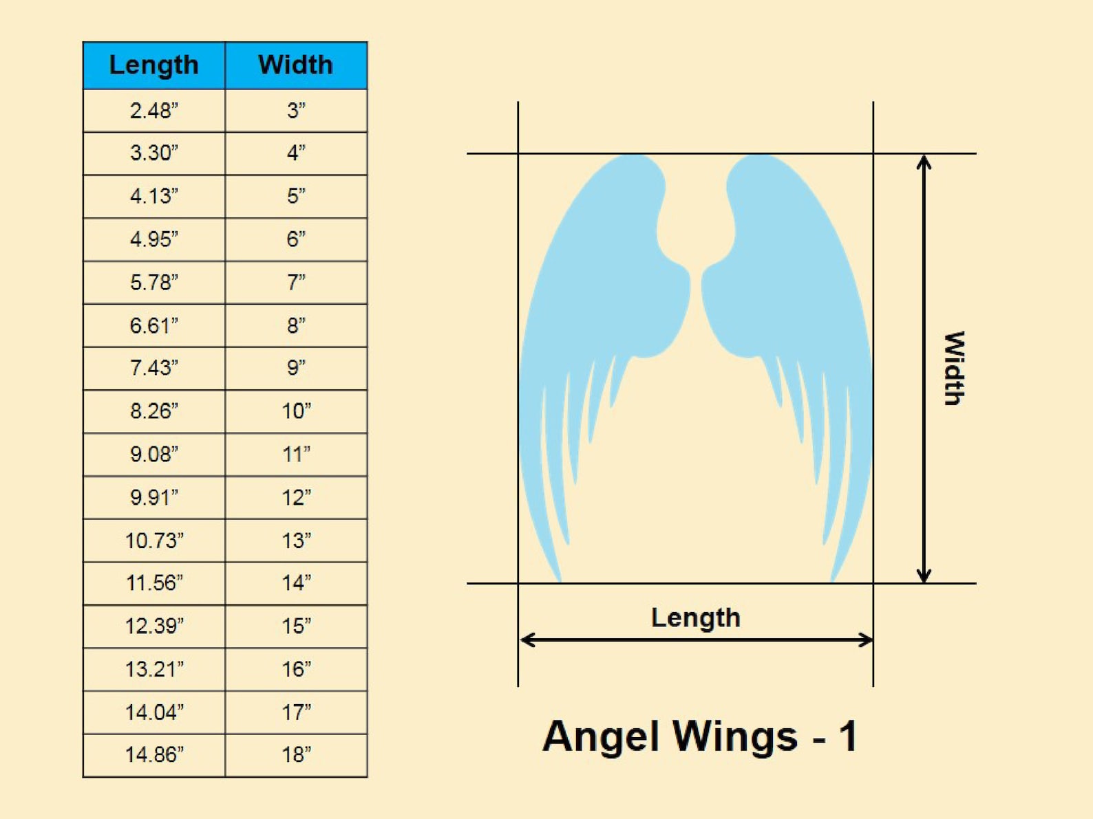 Christmas Angel Wings Shape - Multiple Sizes - Laser Cut Unfinished ...