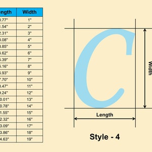 Script Block Letter C Wooden Shape - Multiple Sizes- Laser Cut ...