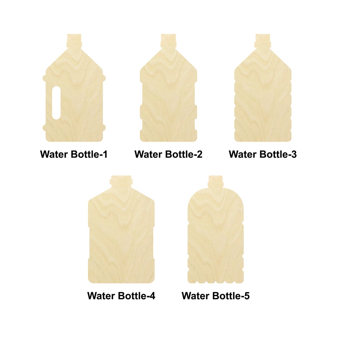 Water Bottle, Water Jug - Multiple Sizes - Laser Cut Unfinished Wood ...