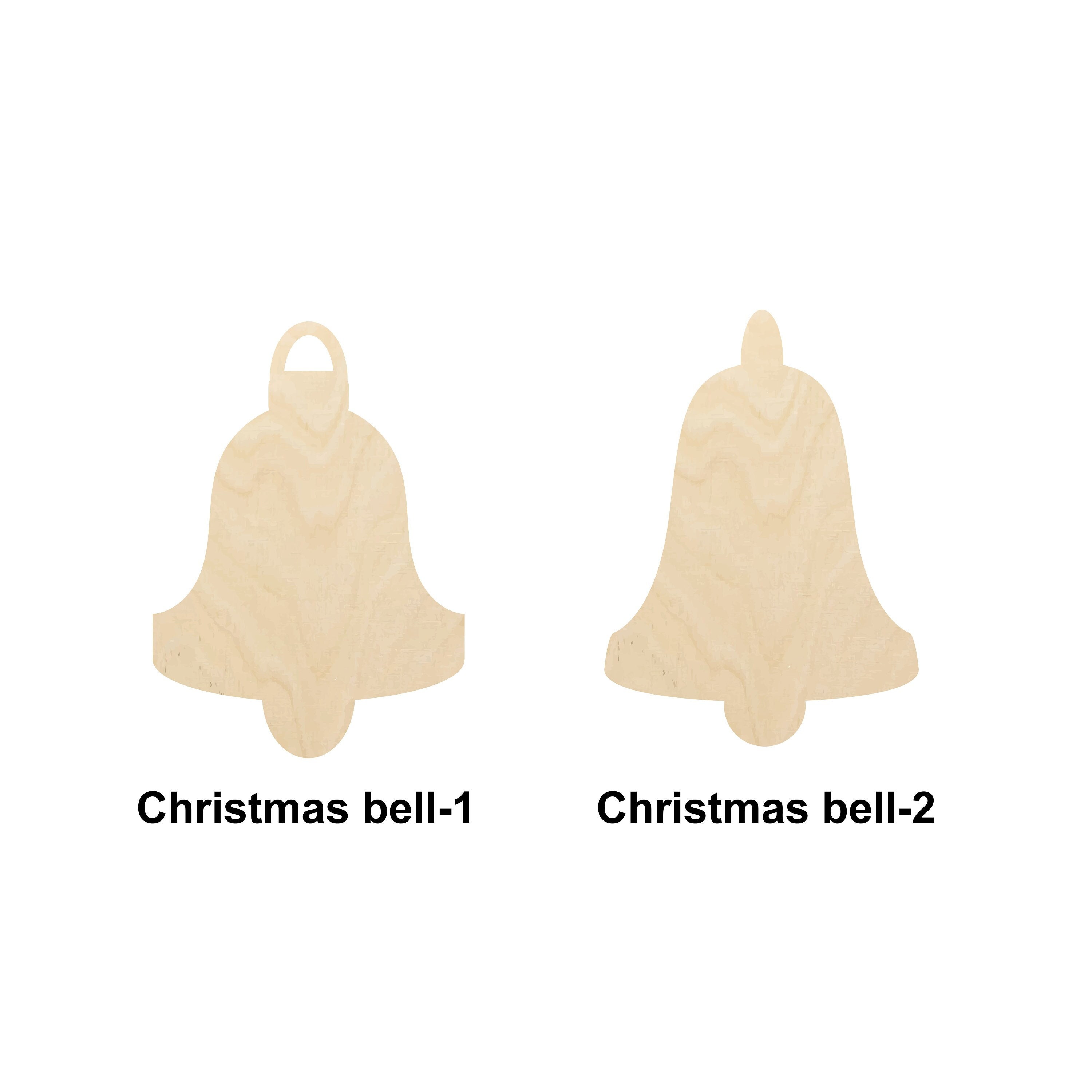 Christmas Bell Multiple Sizes Laser Cut Unfinished Wood | Etsy