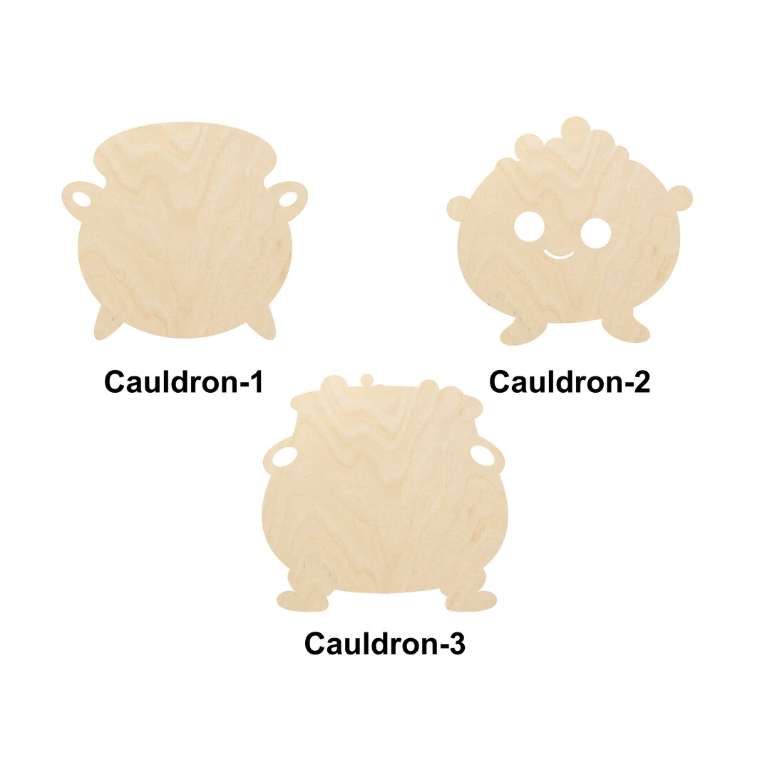 Cauldron Halloween - Multiple Sizes - Laser Cut Unfinished Wood Cutout ...