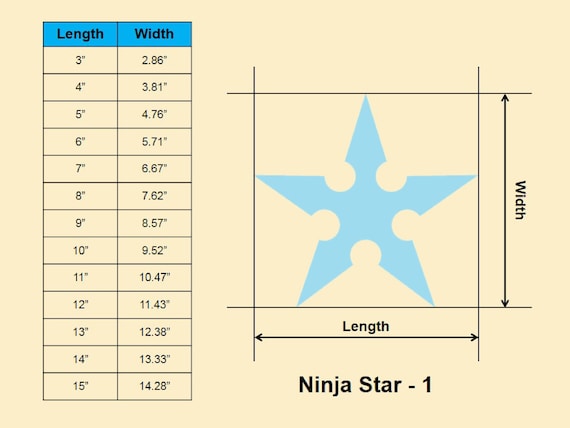 5 Point Ninja Star Outline