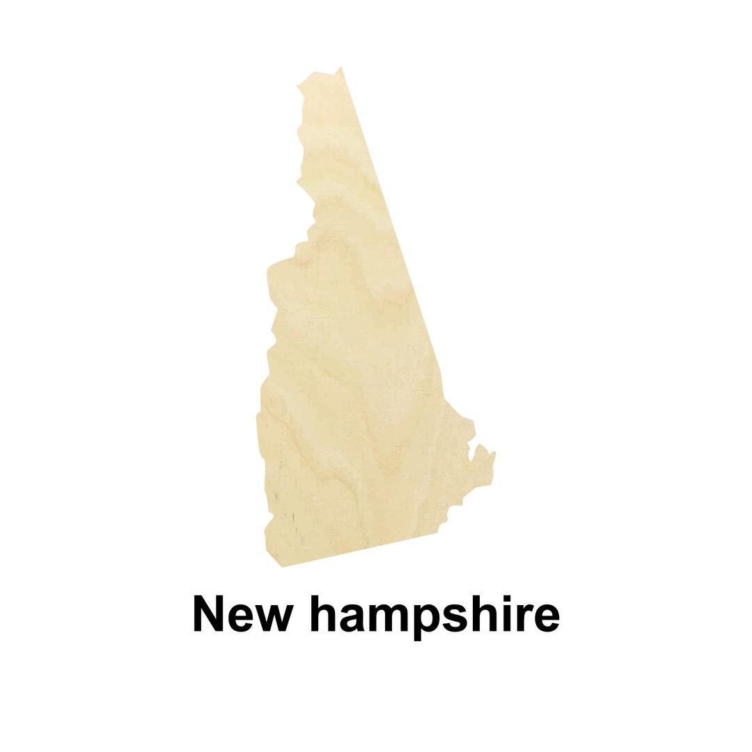 New Hampshire State Map Wooden Shape - Multiple Sizes- Laser Cut ...