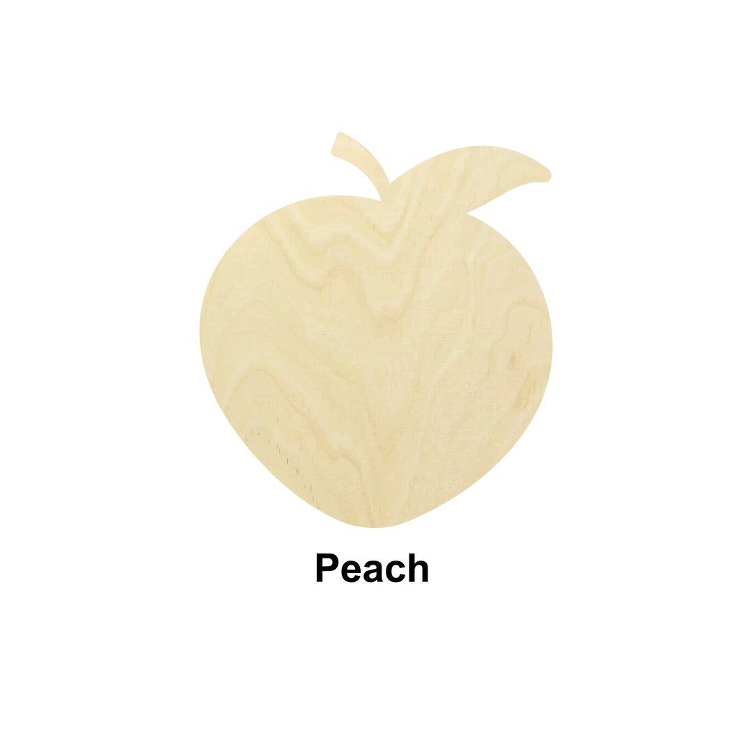 Peach Shape - Multiple Sizes - Laser Cut Unfinished Wood Cutout Shapes ...