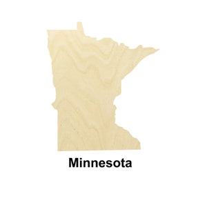 Minnesota State Map Wooden Shape - Multiple Sizes- Laser Cut Unfinished ...