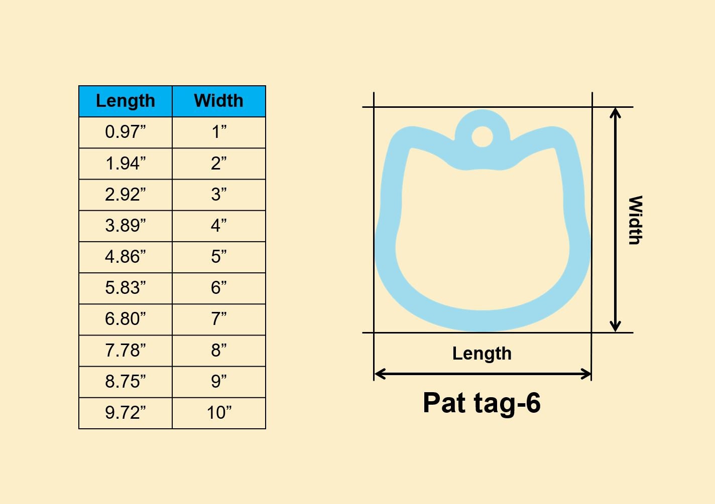 Pat tag-Dog tag-Cat tag-Dog Bone Multiple Sizes Laser Cut | Etsy