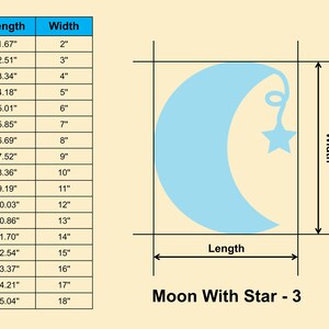 Moon With Star Shape - Multiple Sizes - Laser Cut Unfinished Wood ...