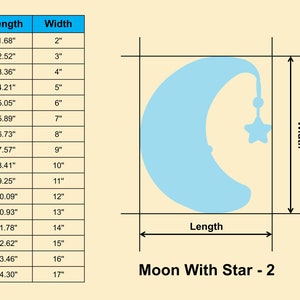 Moon With Star Shape - Multiple Sizes - Laser Cut Unfinished Wood ...
