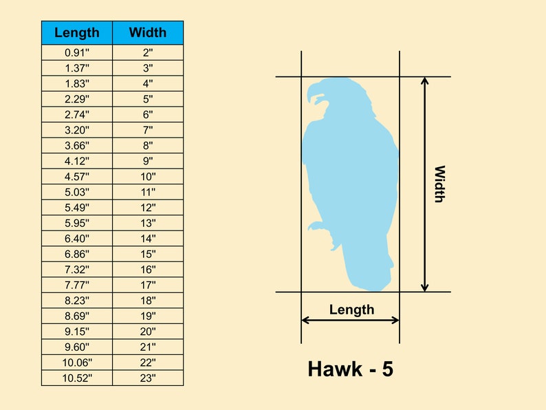 Hawk Animal Wooden Shape - Multiple Sizes- Laser Cut Unfinished Wood ...