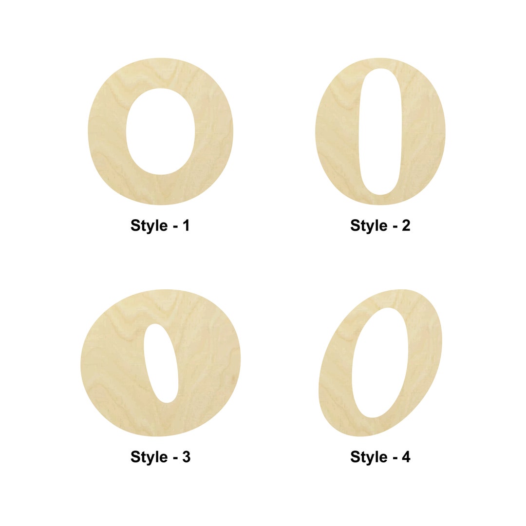 Small Letter O Wooden Shape - Multiple Sizes- Laser Cut Unfinished Wood ...