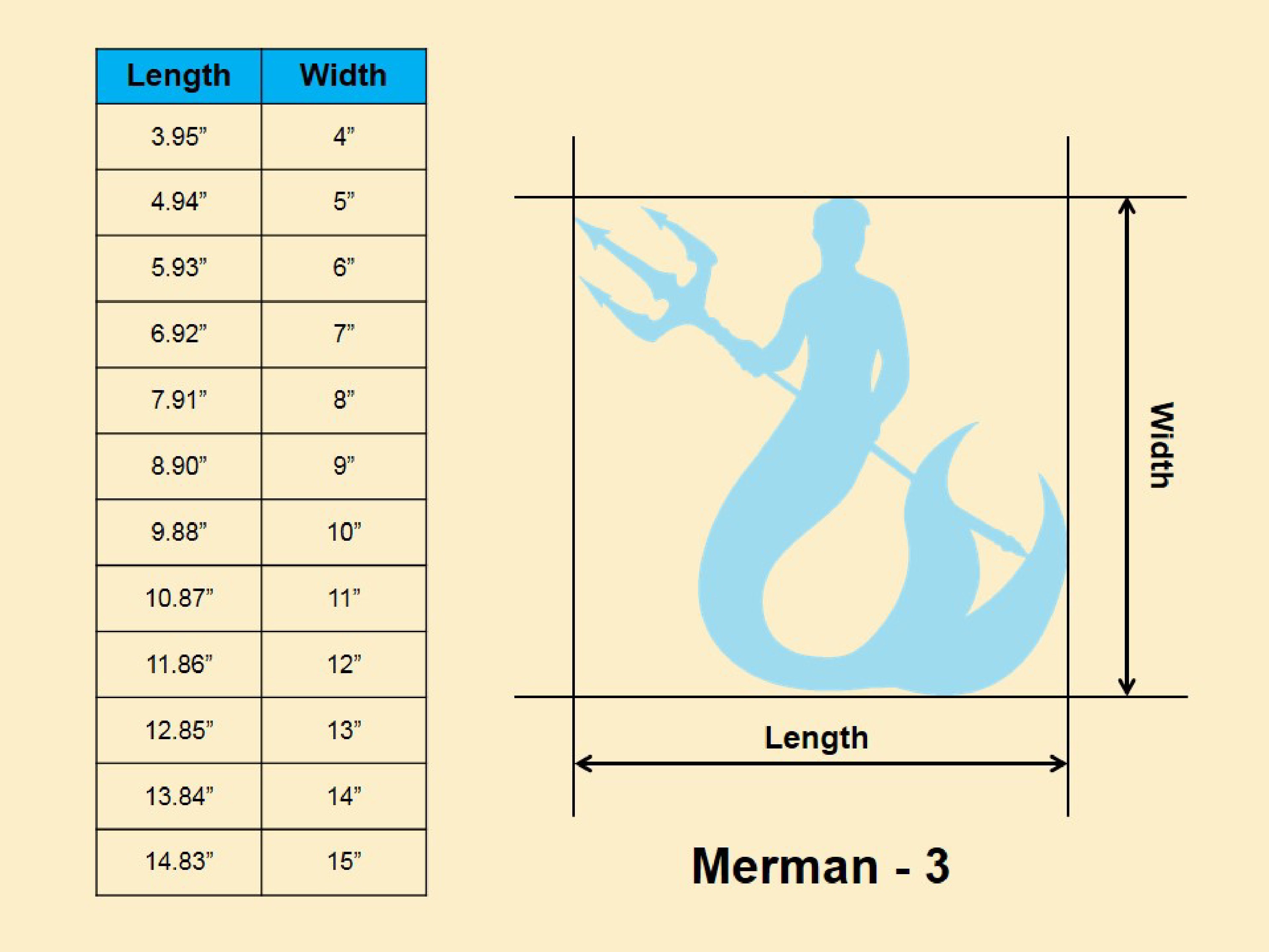 Merman Sea Animal-multiple Sizes Laser Cut Unfinished Wood - Etsy