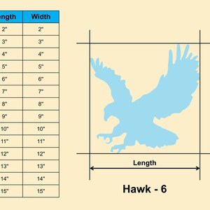 Hawk Animal Wooden Shape - Multiple Sizes- Laser Cut Unfinished Wood ...