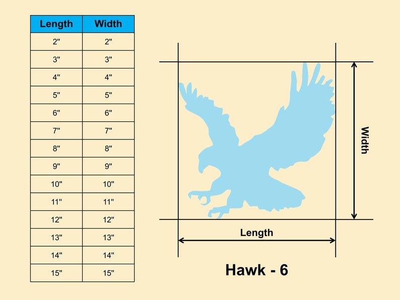 Hawk Animal Wooden Shape - Multiple Sizes- Laser Cut Unfinished Wood ...