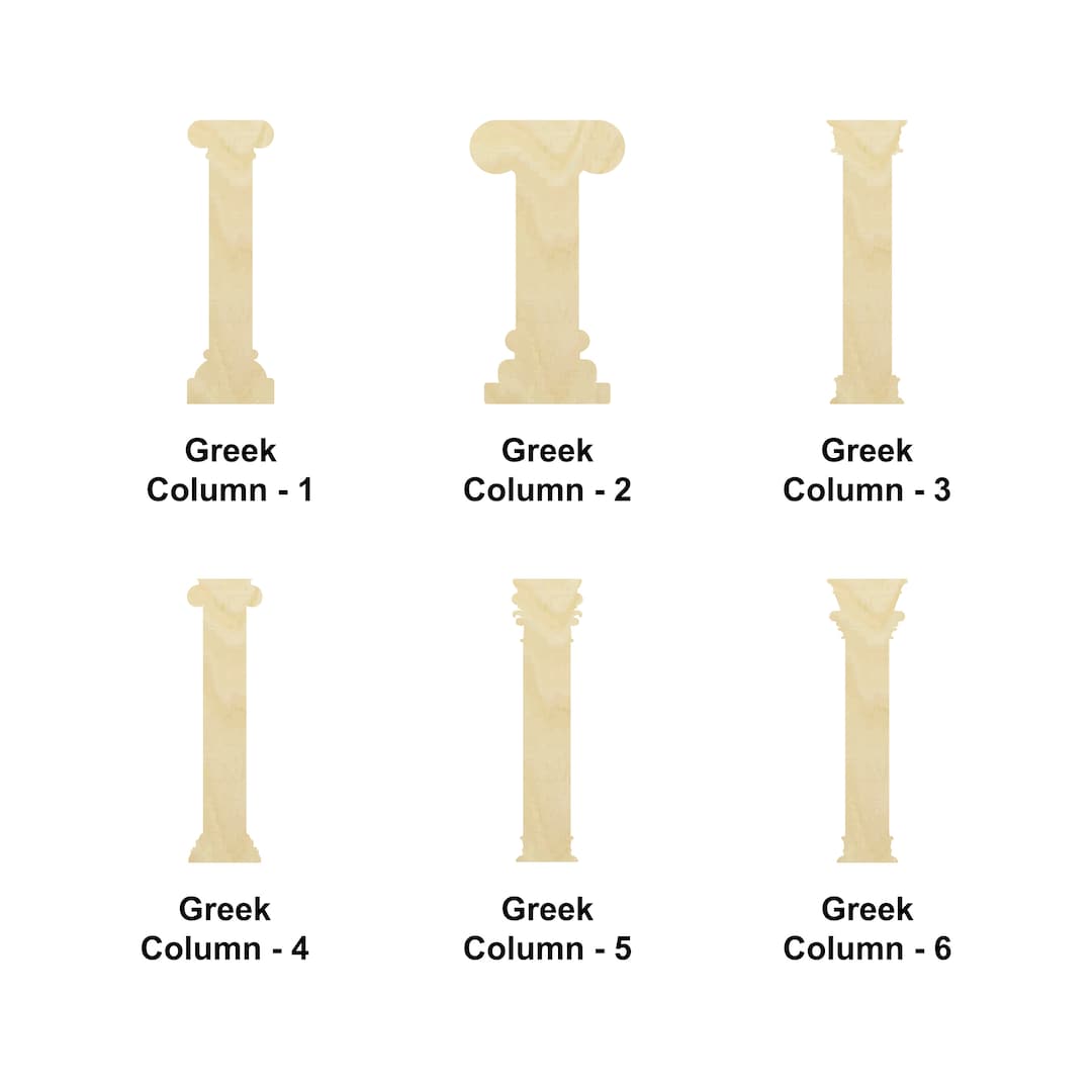 Greek Column Shape Wooden - Multiple Sizes- Laser Cut Unfinished Wood ...