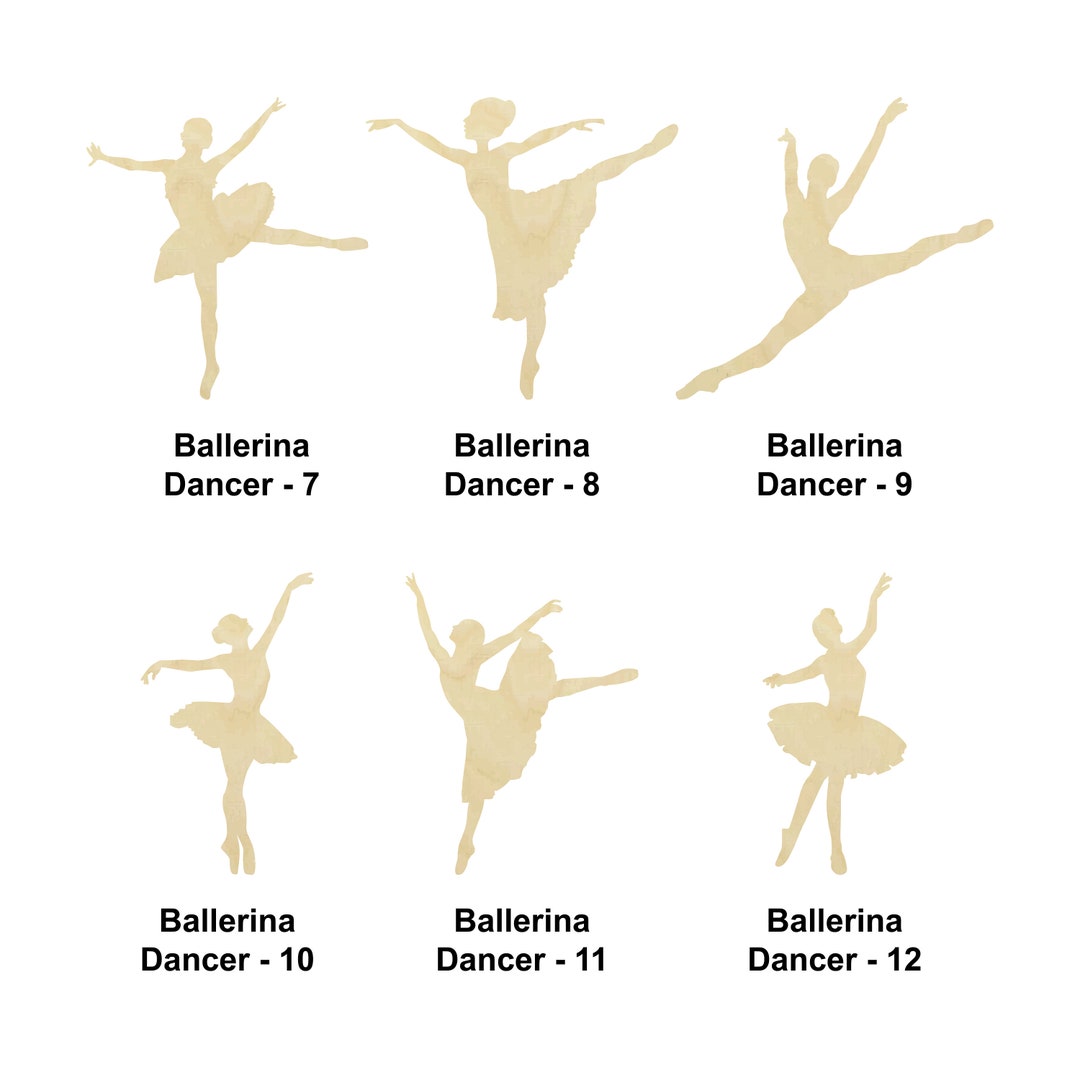 Ballerina Dancer Shape - Multiple Sizes - Laser Cut Unfinished Wood ...