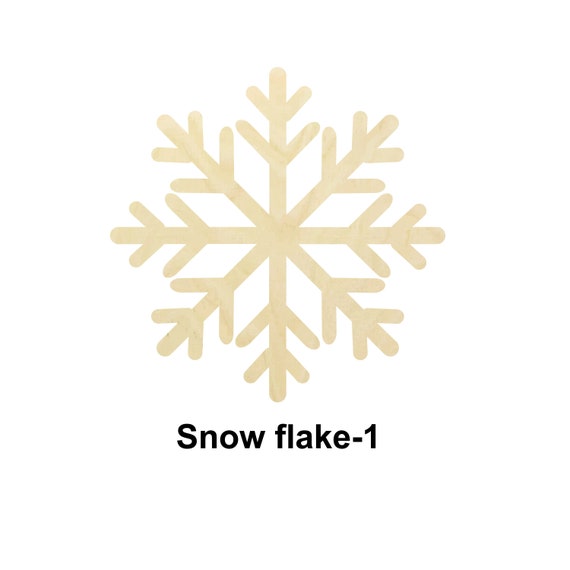 Snowflake shape Multiple Sizes Laser Cut Unfinished Wood | Etsy