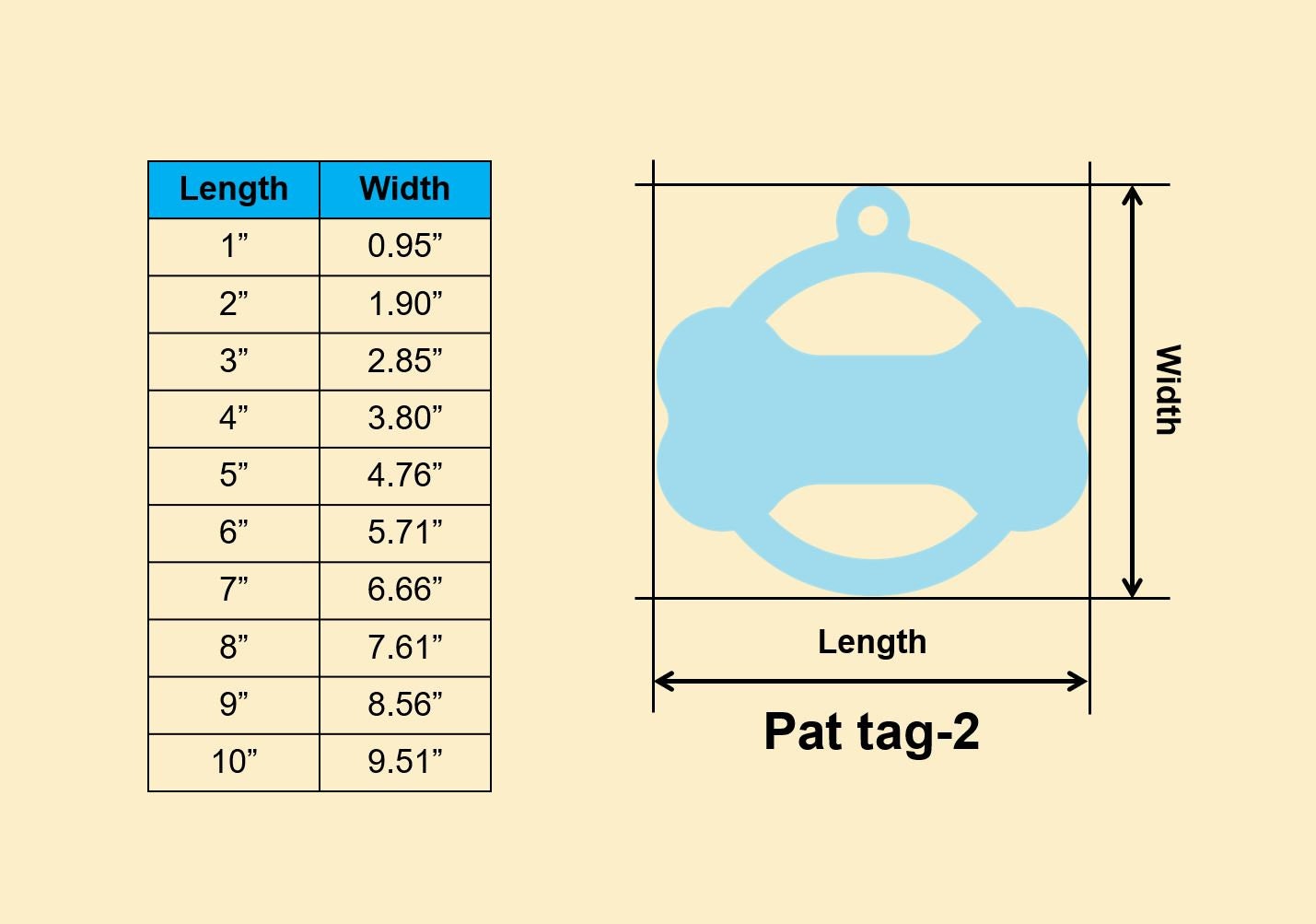 Pat tag-Dog tag-Cat tag-Dog Bone Multiple Sizes Laser Cut | Etsy