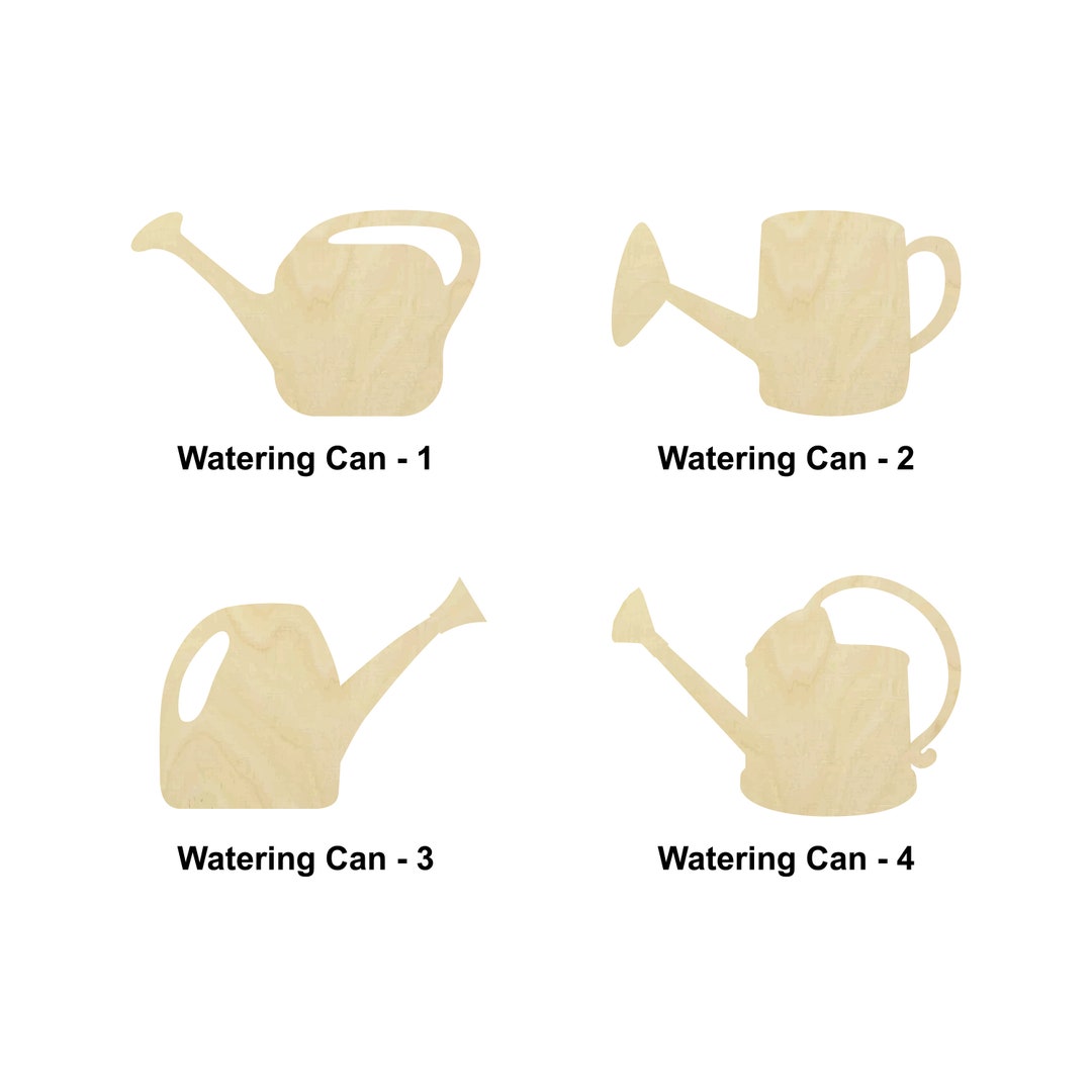 Watering Can Shape - Multiple Sizes - Laser Cut Unfinished Wood Cutout ...