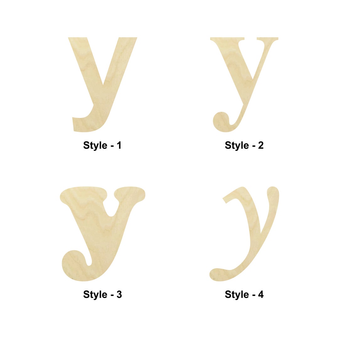 Small Letter Y Wooden Shape - Multiple Sizes- Laser Cut Unfinished Wood ...