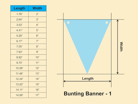 Bunting Banner Size
