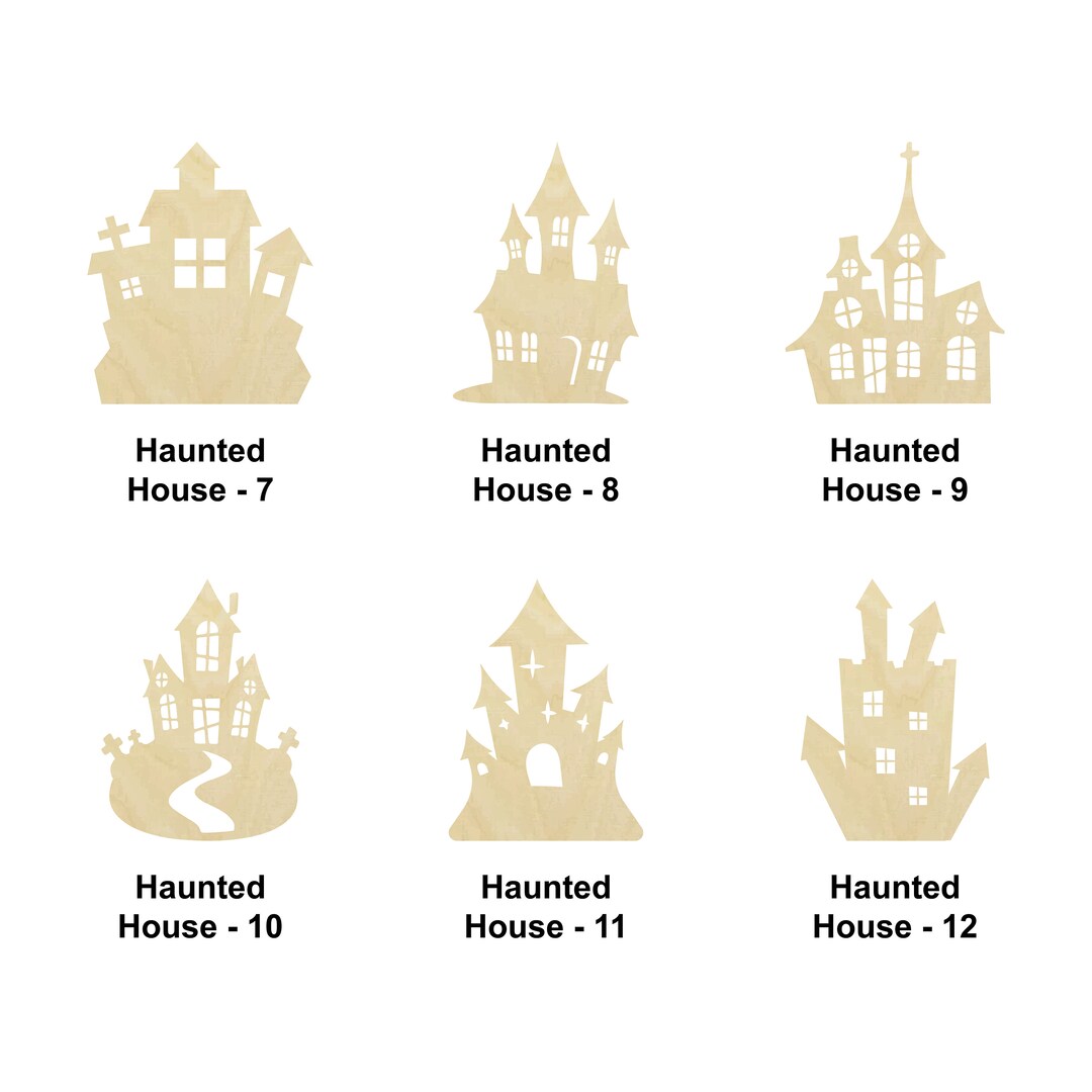 Halloween Haunted House Shape - Multiple Sizes-laser Cut Unfinished ...