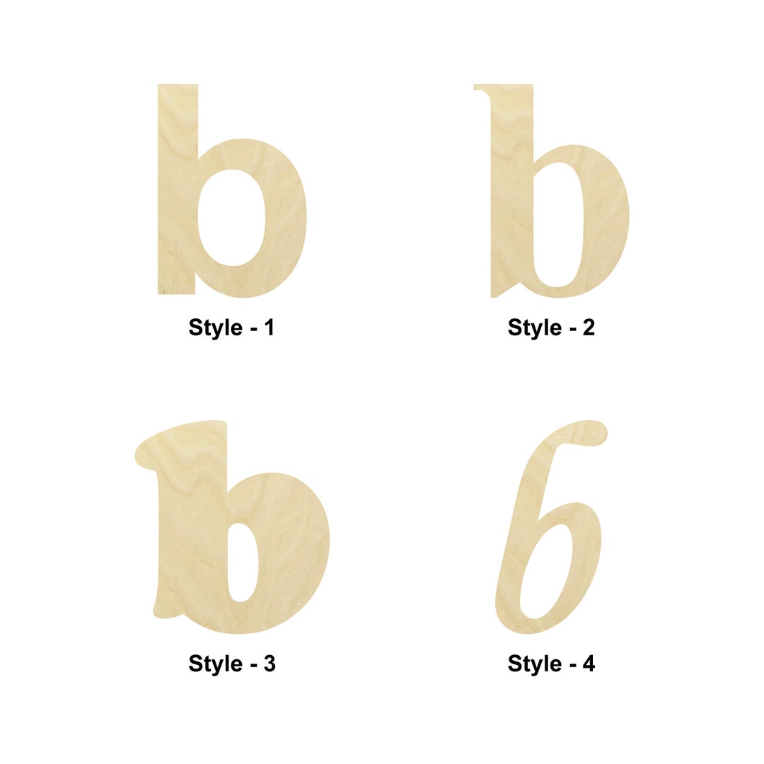 Small Letter B Wooden Shape - Multiple Sizes- Laser Cut Unfinished Wood ...