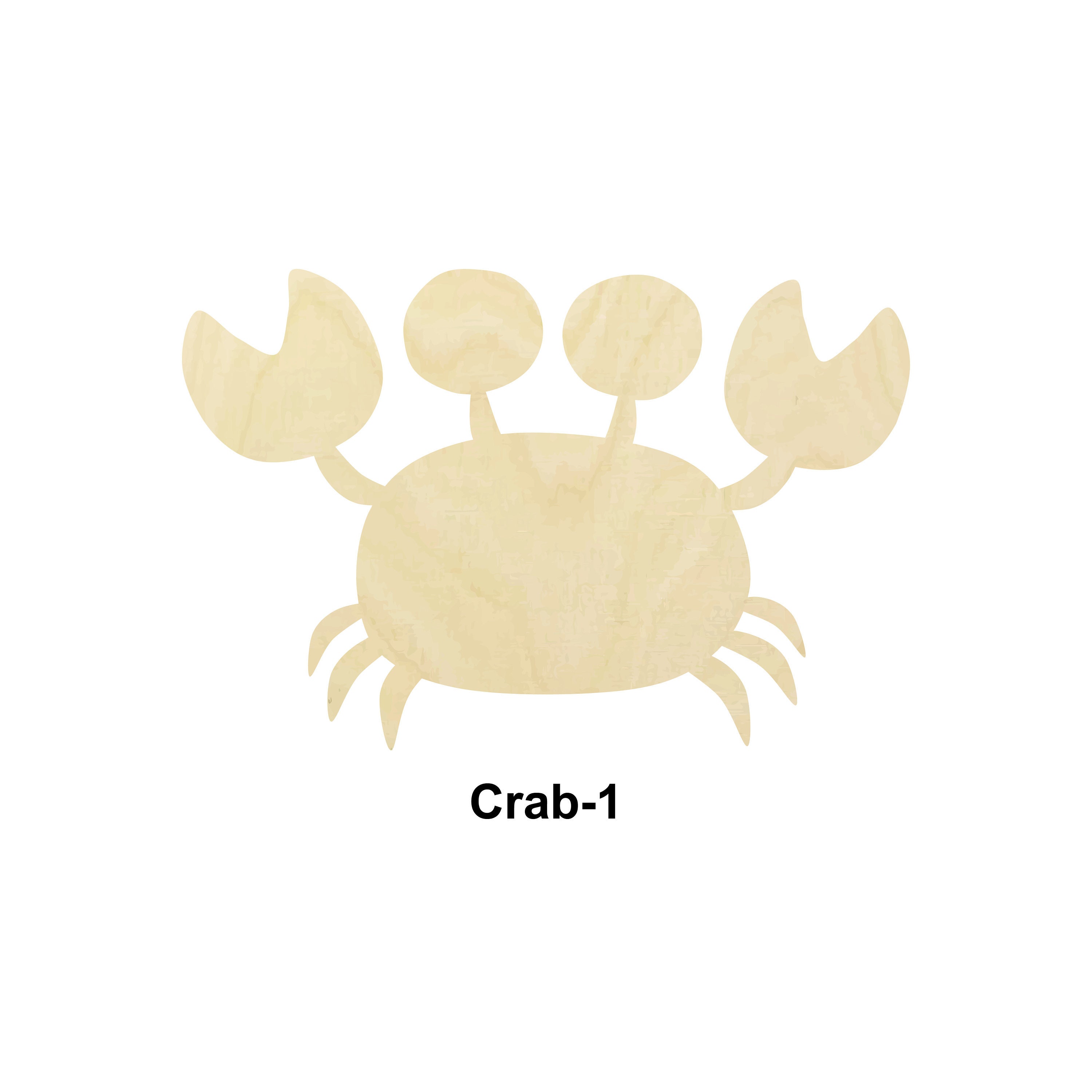Crab Shape Multiple Sizes Laser Cut Unfinished Wood Cutout - Etsy UK