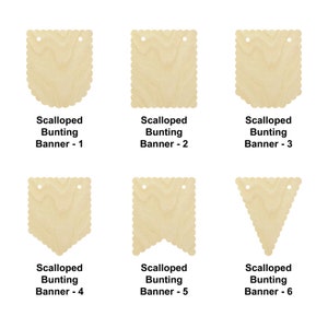 Scalloped Bunting Banner Shape Multiple Sizes Laser Cut - Etsy