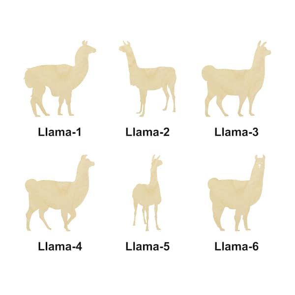 Llama Wood Cutout - Etsy
