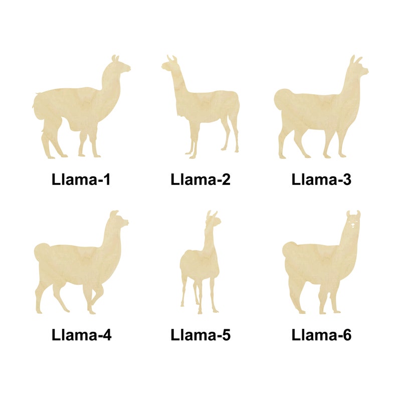 Llama Wood Cutout - Etsy