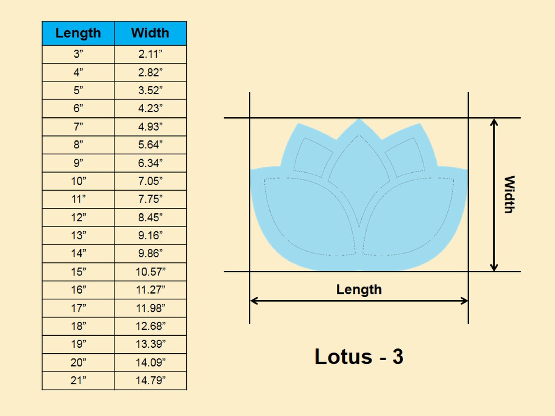 Lotus Flower Shape Multiple Sizes Laser Cut Unfinished | Etsy