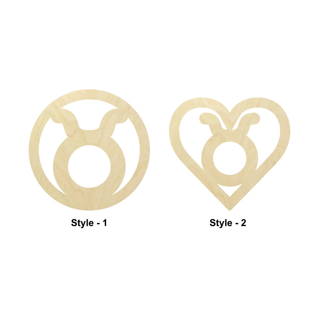 Taurus Zodiac Sign Wooden Shape -multiple Sizes- Laser Cut Unfinished ...