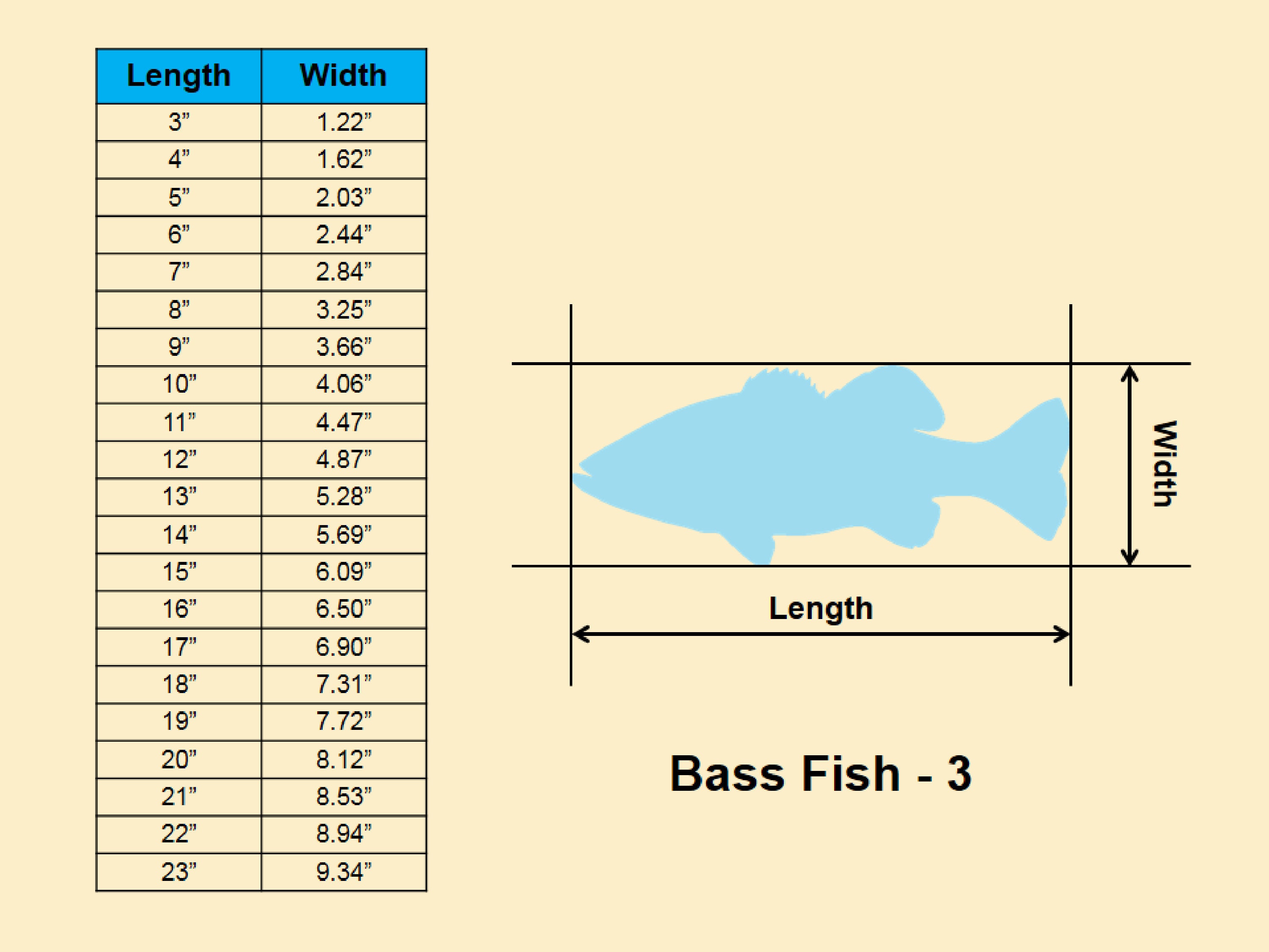 Bass Fish Sea Animal-multiple Sizes Laser Cut Unfinished - Etsy