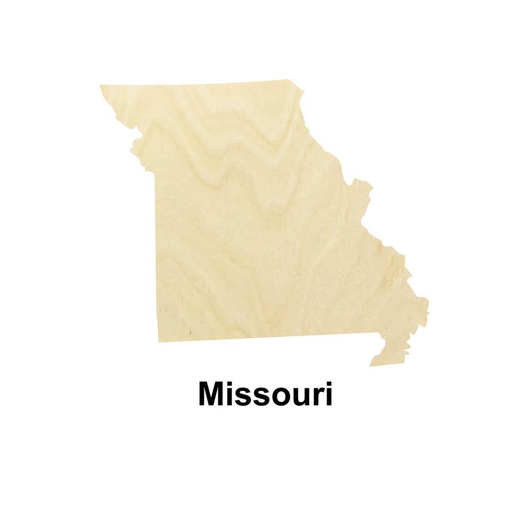 Missouri State Map Wooden Shape - Multiple Sizes- Laser Cut Unfinished ...