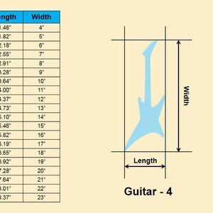 Guitar Music Instruments Shapes - Multiple Sizes - Laser Cut Unfinished ...
