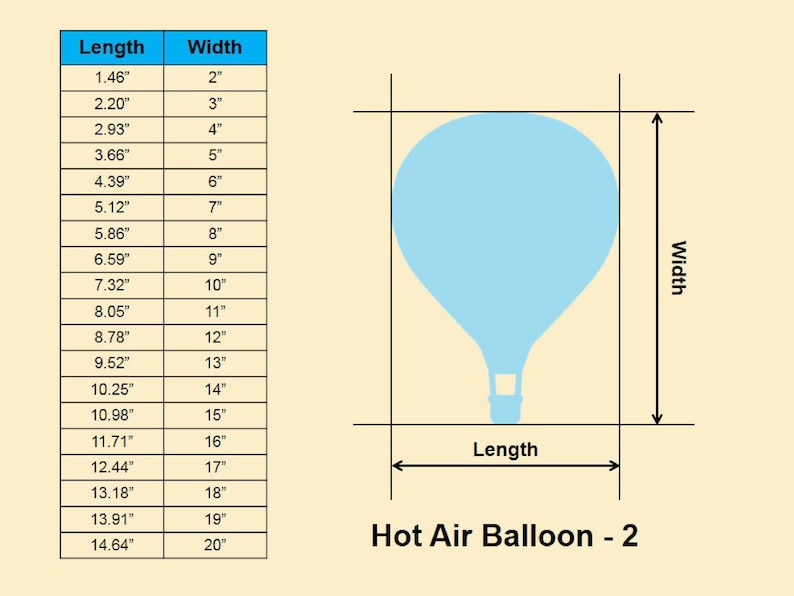 Hot Air Balloon Shape - Multiple Sizes- Laser Cut Unfinished Wood ...
