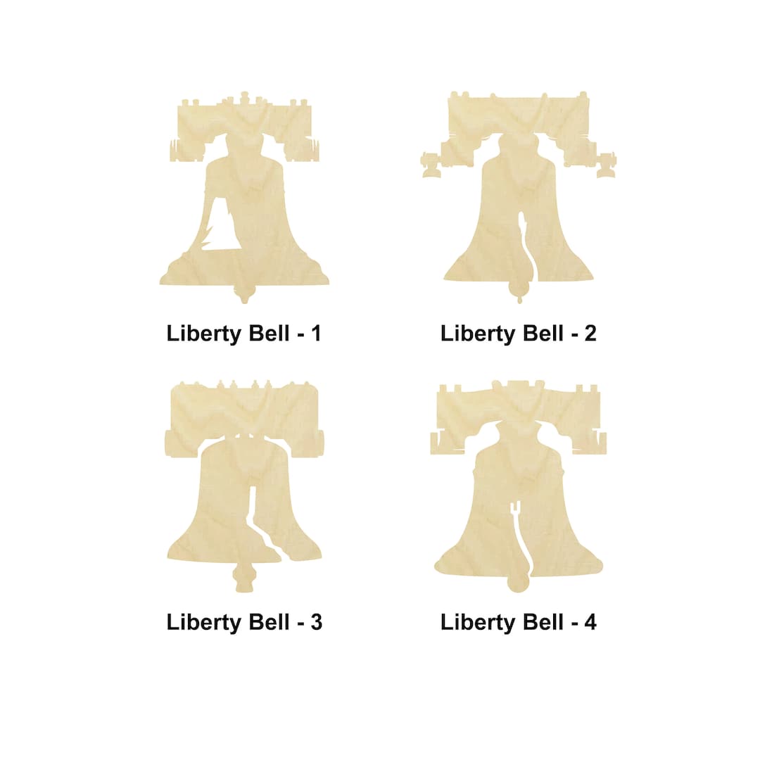 Liberty Bell-patriotic Wooden Shape - Multiple Sizes - Laser Cut ...