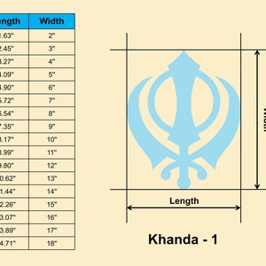 Khanda Symbol Shape Wooden - Multiple Sizes - Laser Cut Unfinished Wood ...