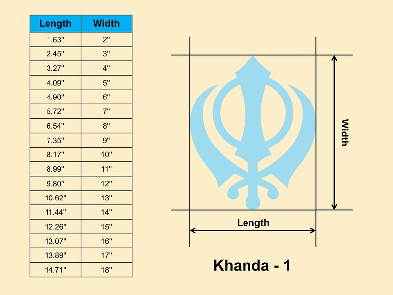Khanda Symbol Shape Wooden Multiple Sizes Laser Cut - Etsy