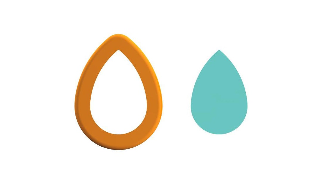 Tear Drop Polymer Cutter - 1 / Tear Drop Clay Cutter /tear Drop Cookie ...