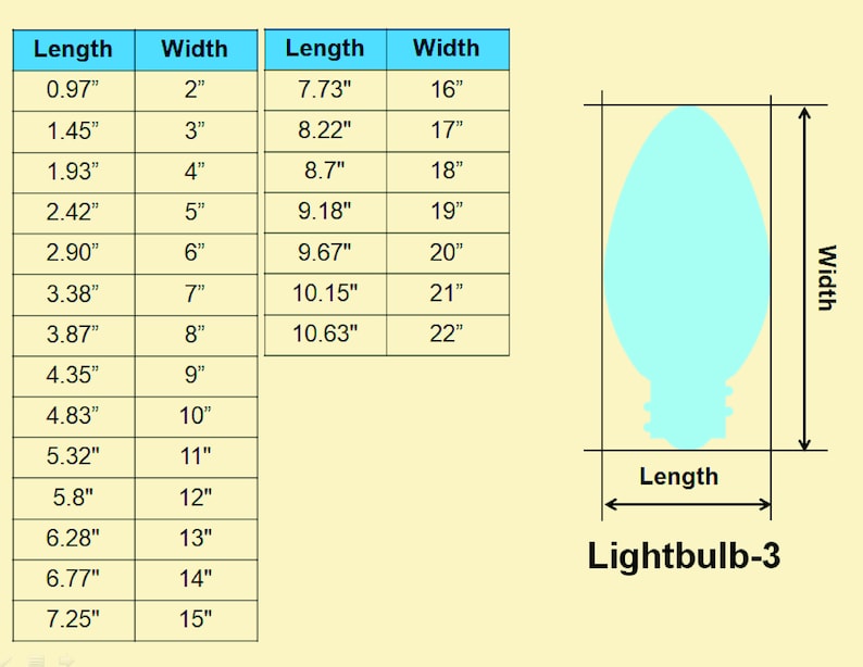 Christmas Light-bulb Multiple Sizes Laser Cut Unfinished - Etsy