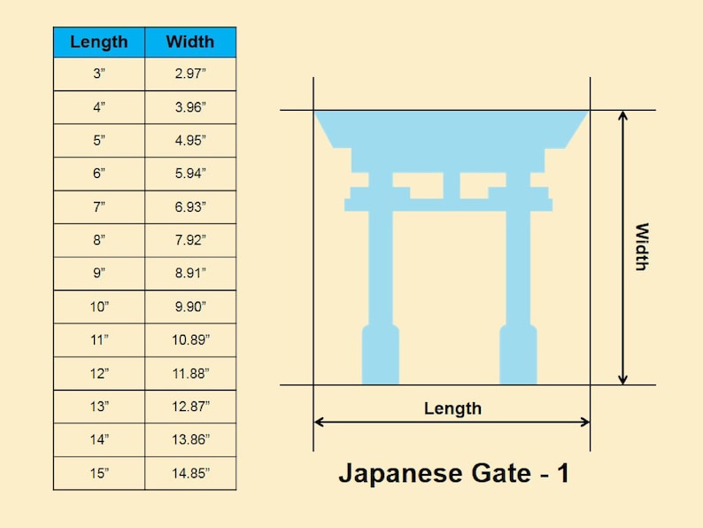 Japanese Gate Shapes Multiple Sizes Laser Cut Unfinished - Etsy