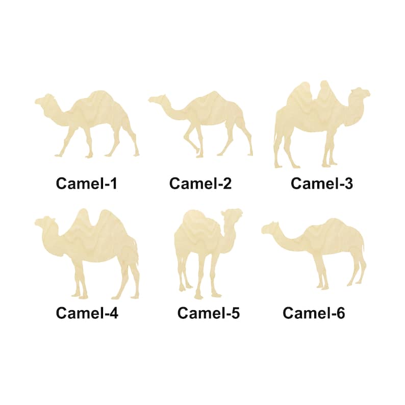 Camel-desert Animal- Multiple Sizes - Laser Cut Unfinished Wood Cutout ...