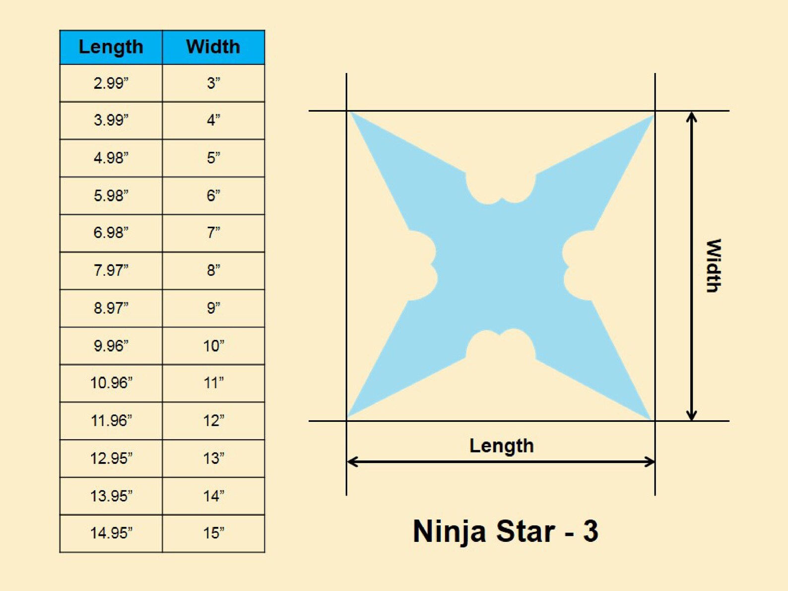 Ninja Star Shape - Multiple Sizes - Laser Cut Unfinished Wood Cutout ...