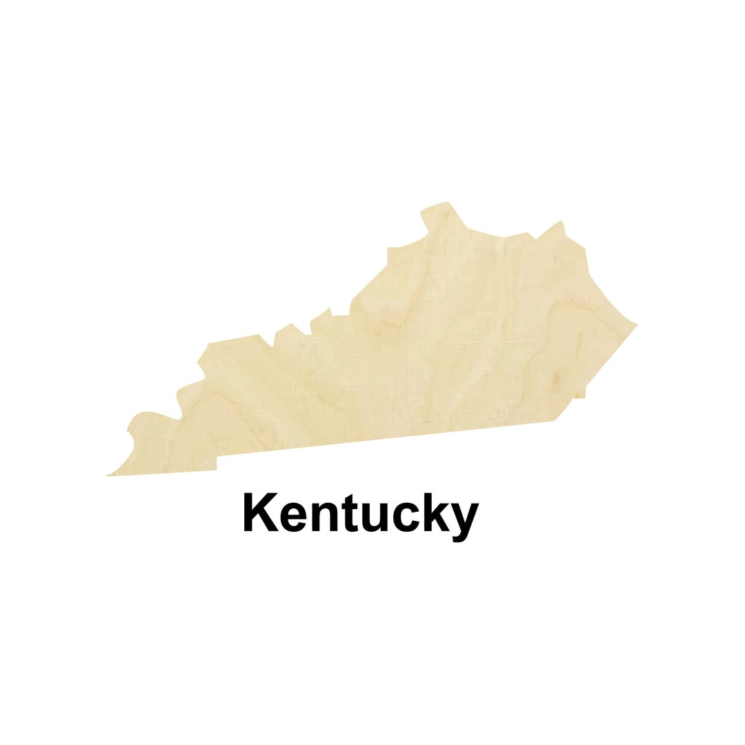 Kentucky State Map Wooden Shape - Multiple Sizes- Laser Cut Unfinished ...