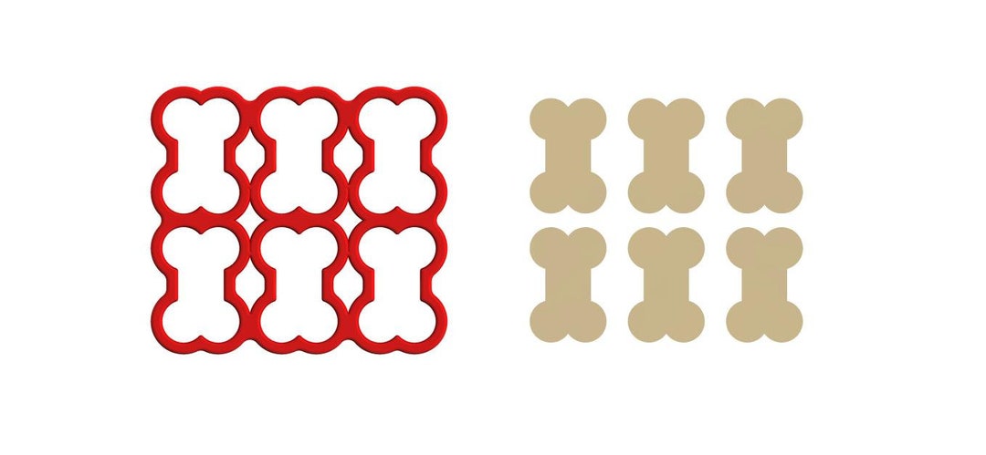 Multi-cutter Dog Bone Shape Cookie Cutter / Polymer Cutter / High ...