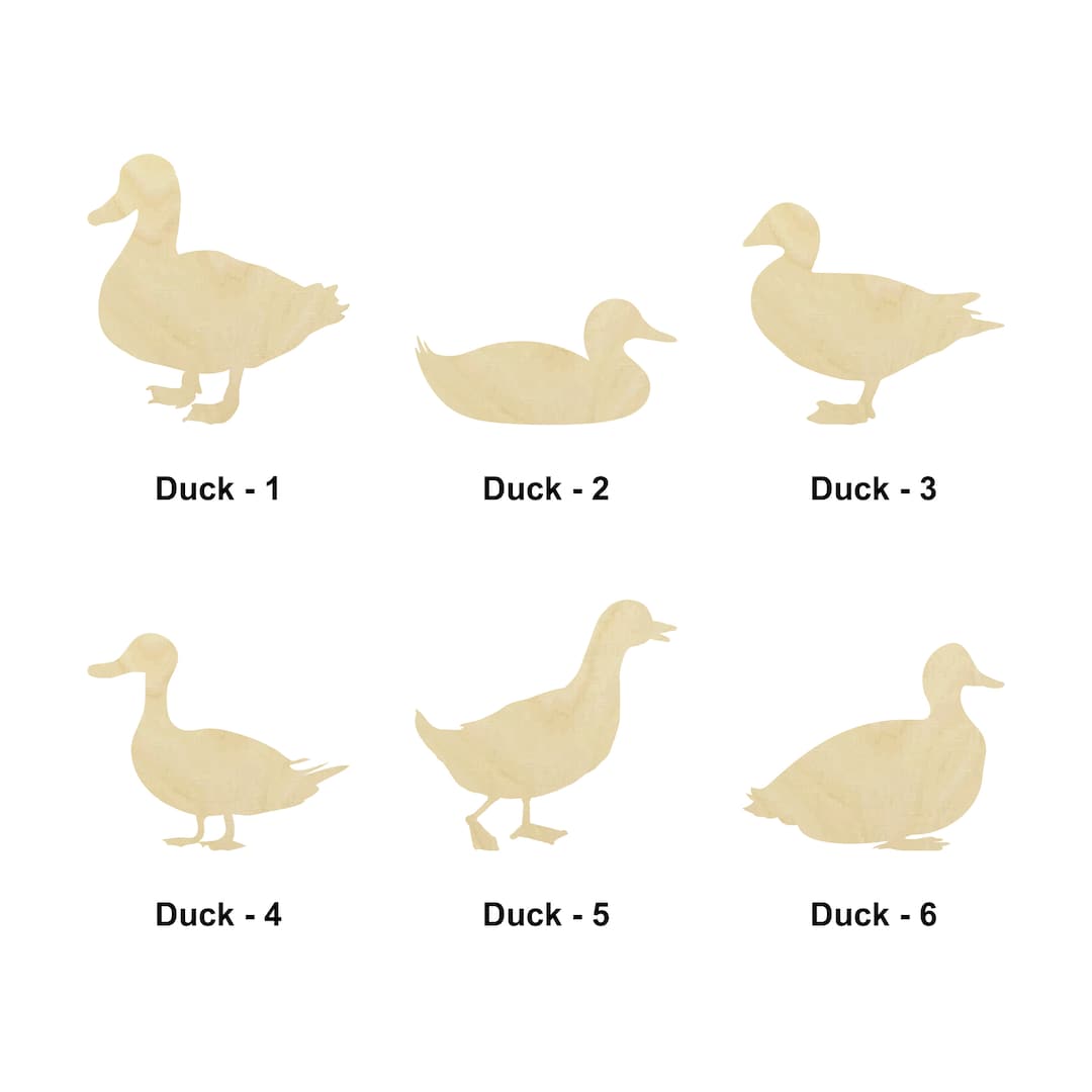 Duck - Sea/lake Animal Shape-multiple Sizes - Laser Cut Unfinished Wood ...