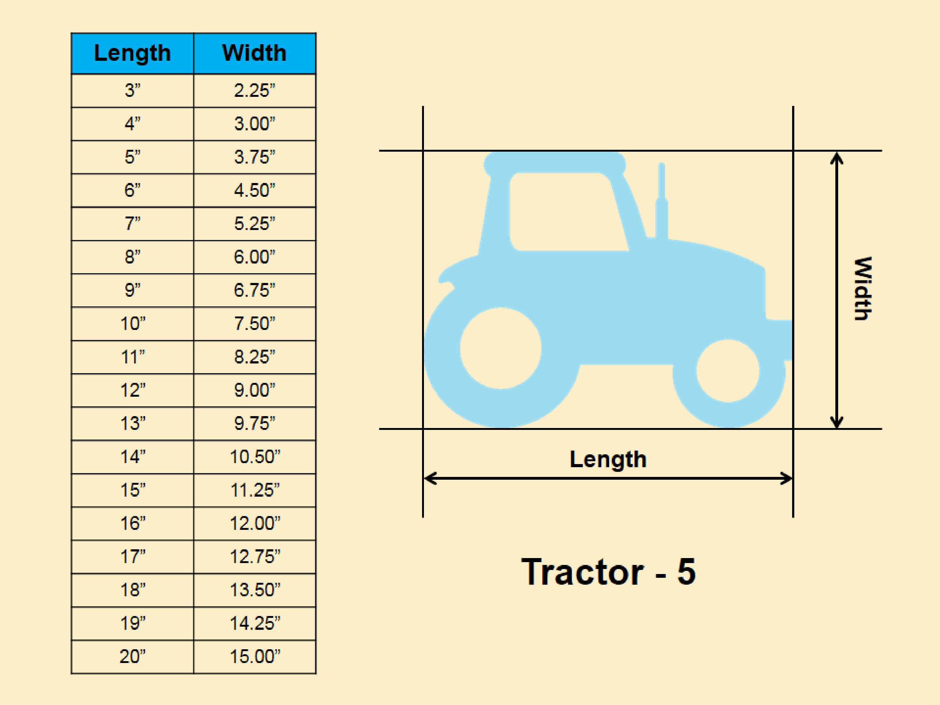 Tractor Vehicle Shape Multiple Sizes Laser Cut Unfinished - Etsy